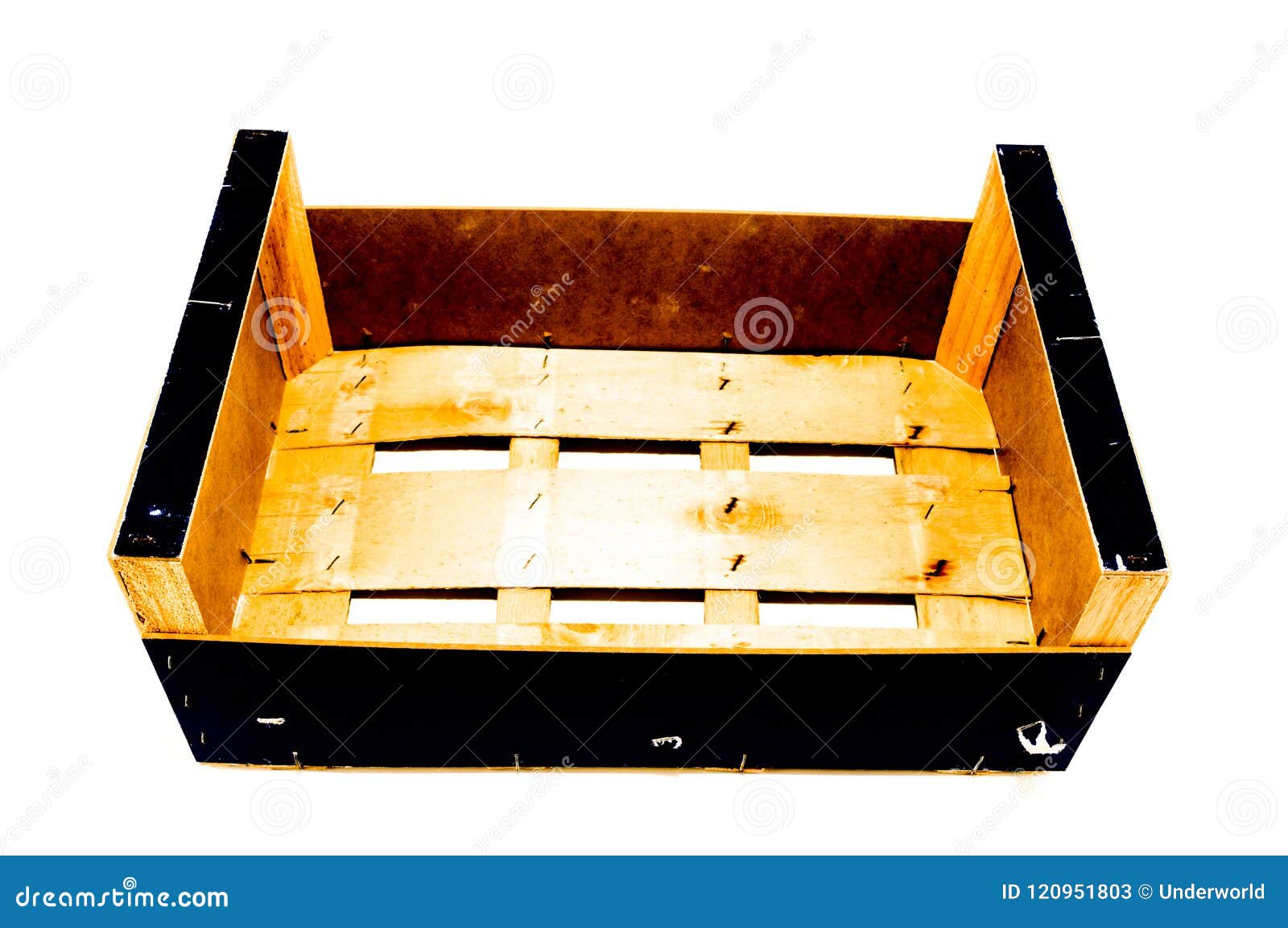 Empty Fruit Crate Box stock image. Image of organic - 120951803