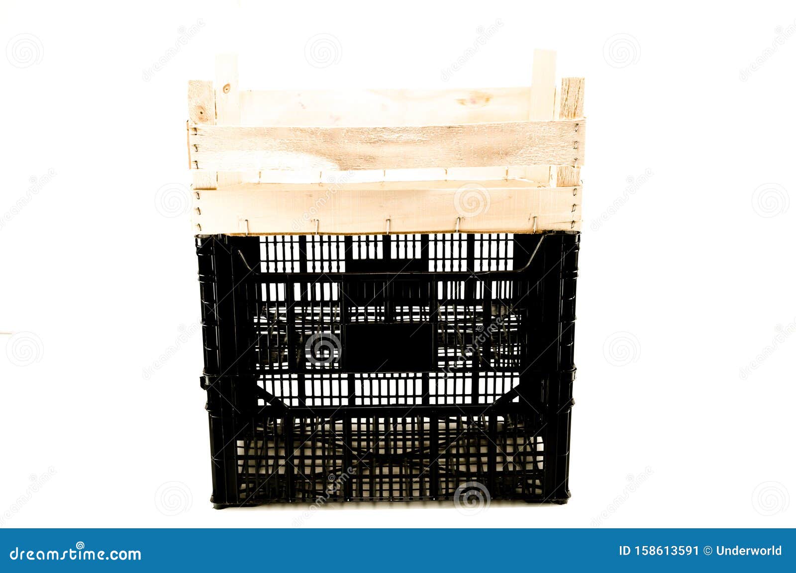 Empty Fruit Crate Box stock image. Image of group, crate - 158613591