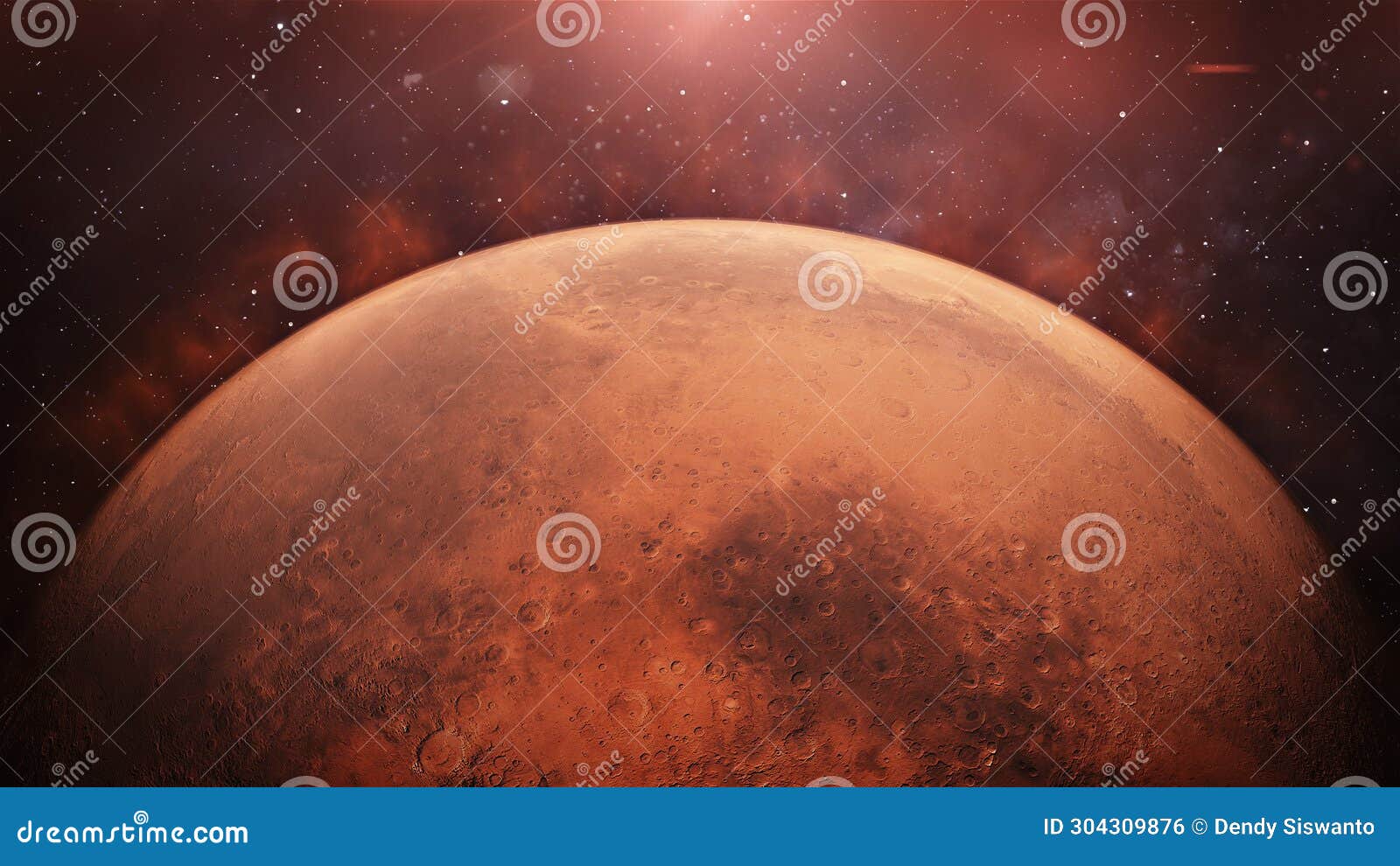 A Photo of Planet Mars from Outer Space Stock Illustration ...