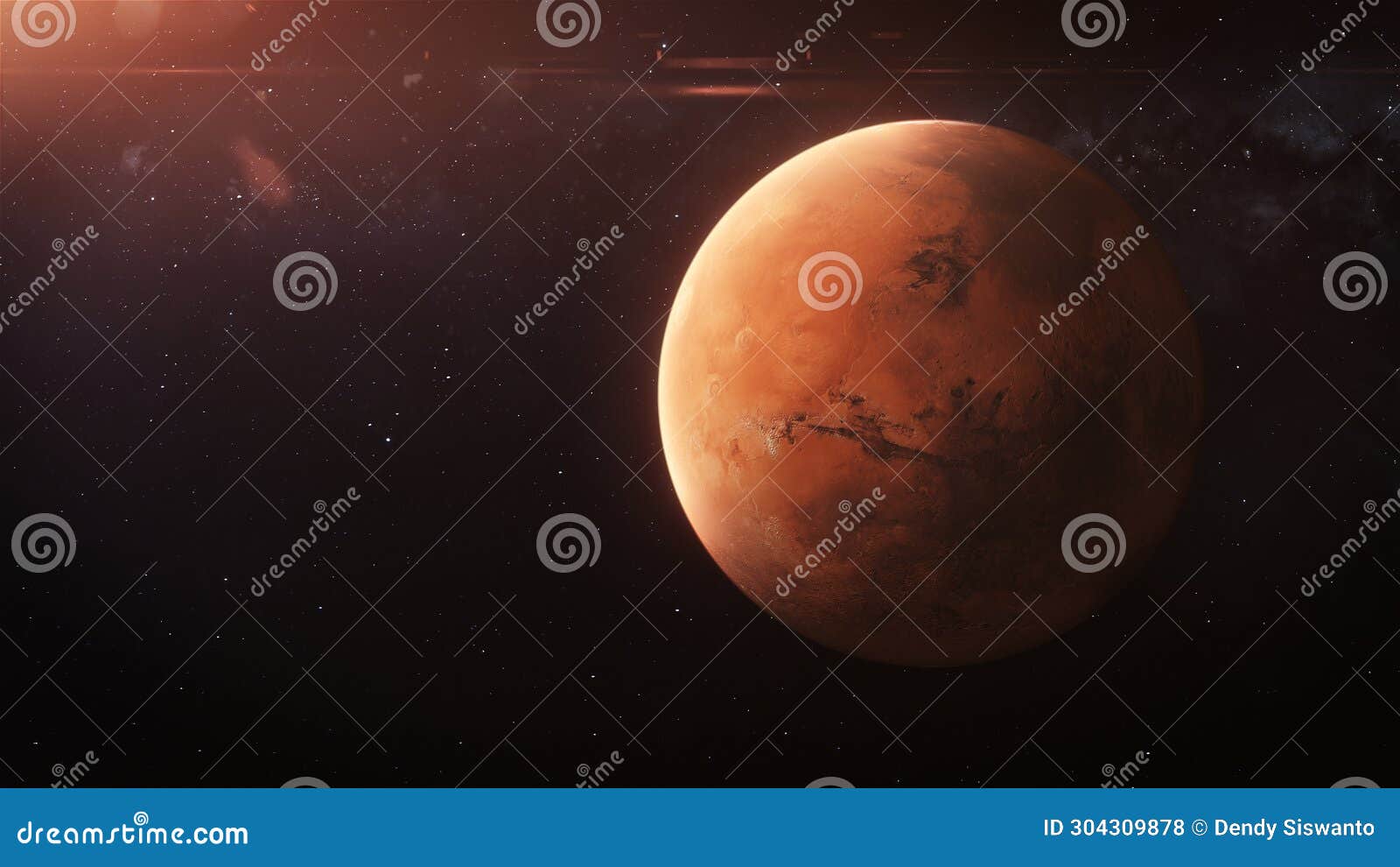A Photo of Planet Mars from Outer Space Stock Illustration ...