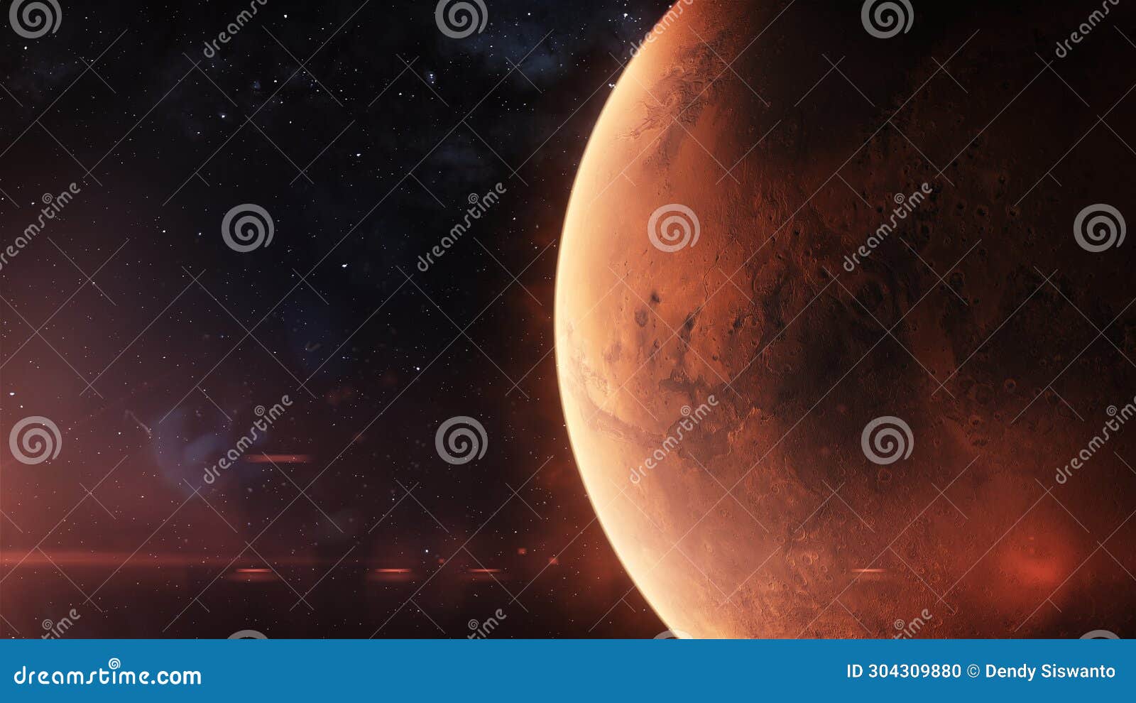 A Photo of Planet Mars from Outer Space Stock Illustration ...