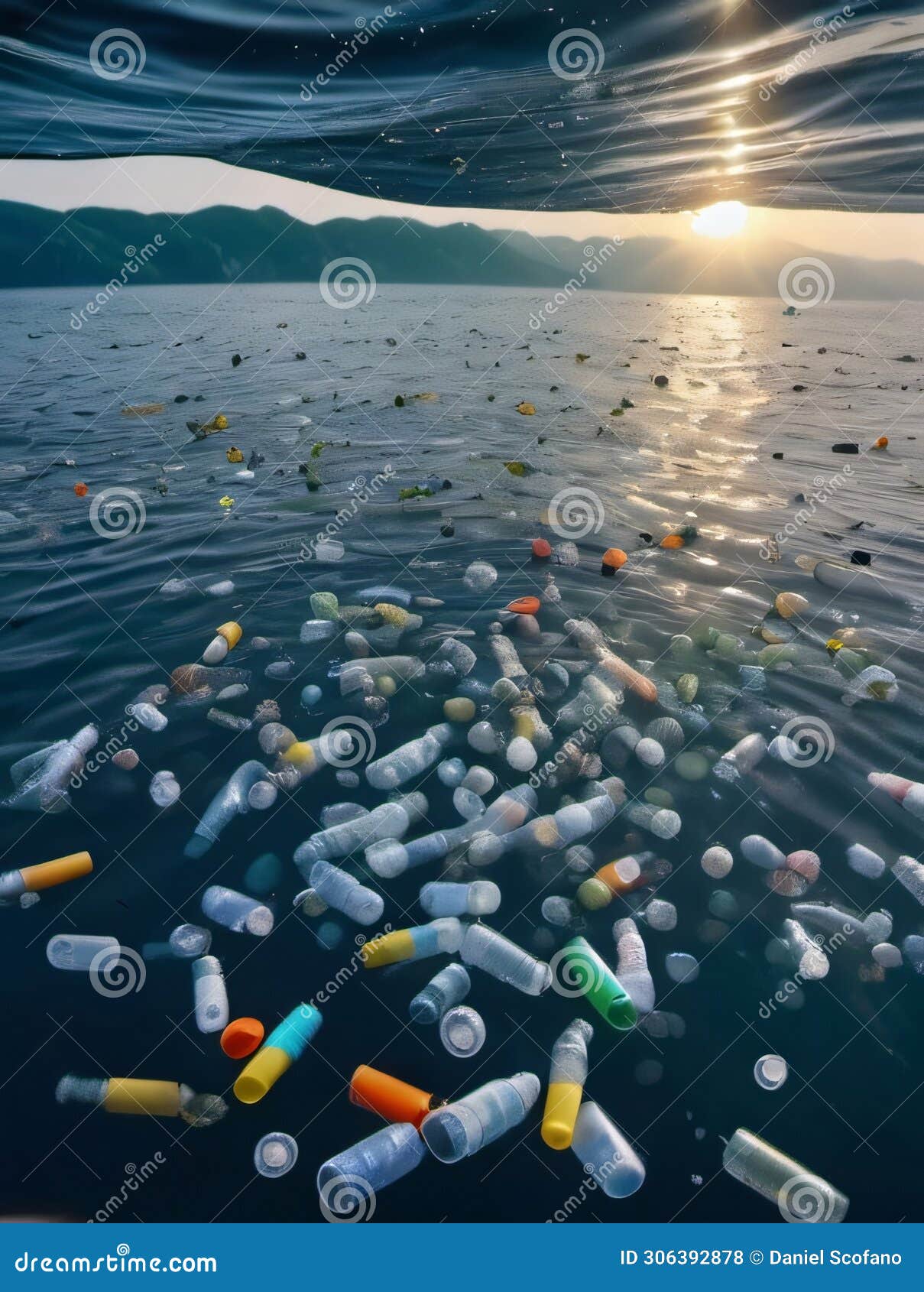 Photo of Plastic Pollution in Ocean, Problem Plastic Bottles and ...