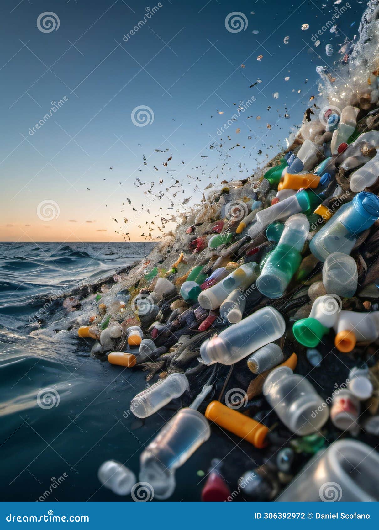 Photo of Plastic Pollution in Ocean, Problem Plastic Bottles and ...