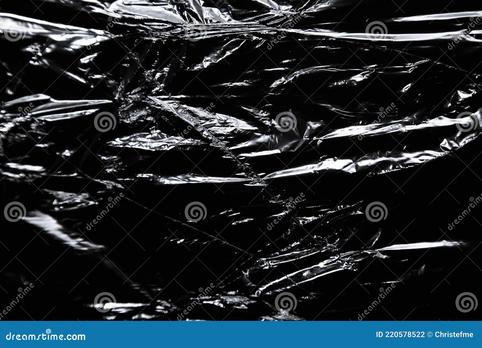 Image of the Polyethylene Surface with Ragged Hole on Black Background ...