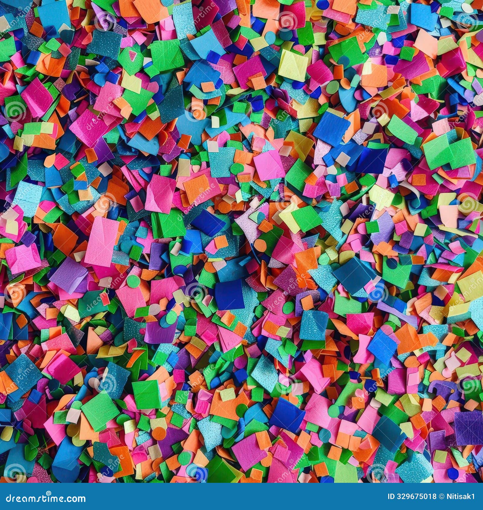 Photo of Playful Confetti Texture with Bright Scattered Shapes Stock ...