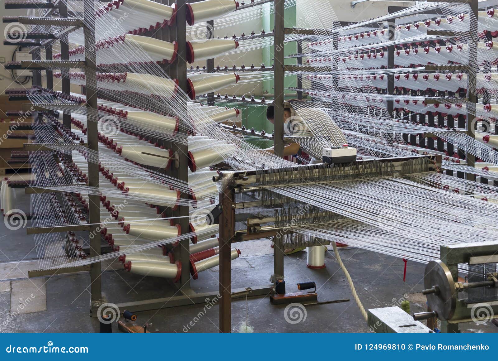 Polyethylene Filament Production at the Plant, Automated Work of ...
