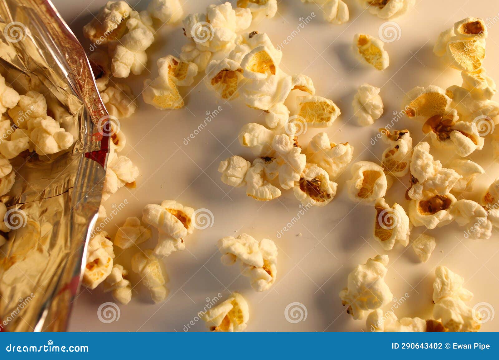 Popcorn Spilled All Over Table Stock Photo - Image of food, corn: 290643402