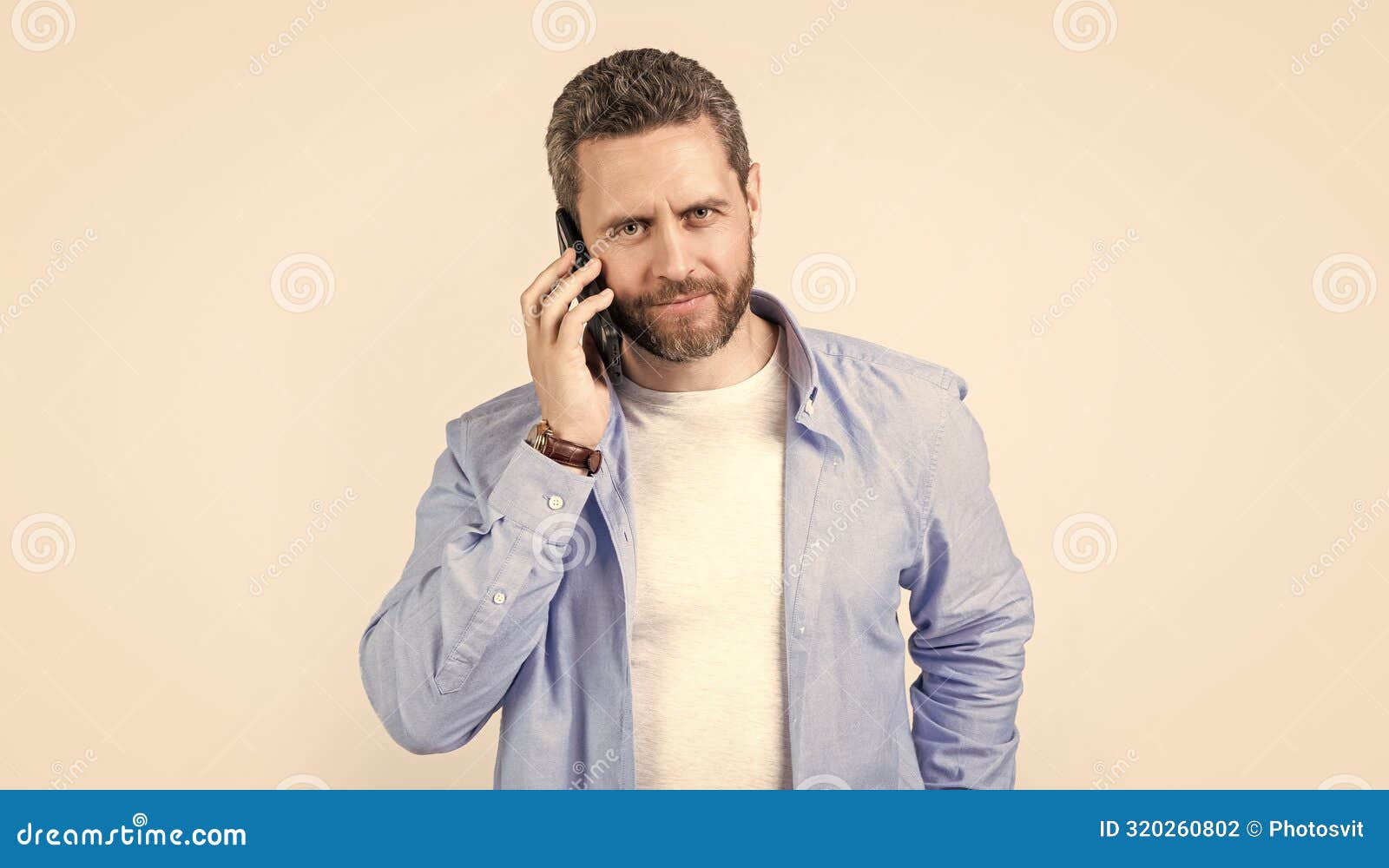 Photo of Positive Man Having Communication Call. Man Has Communication ...