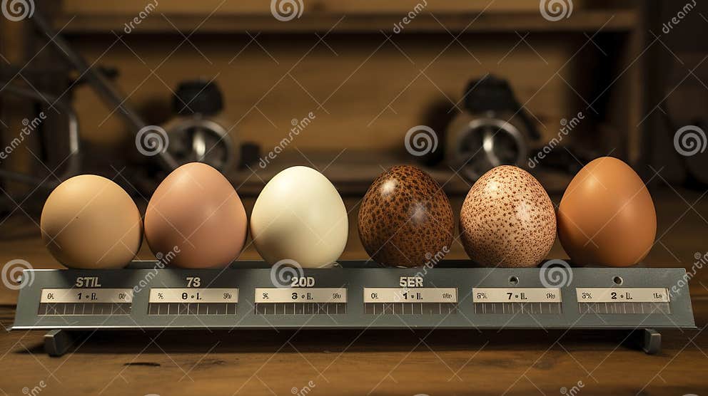 A Photo of a Poultry Egg Grading Scale Stock Illustration ...