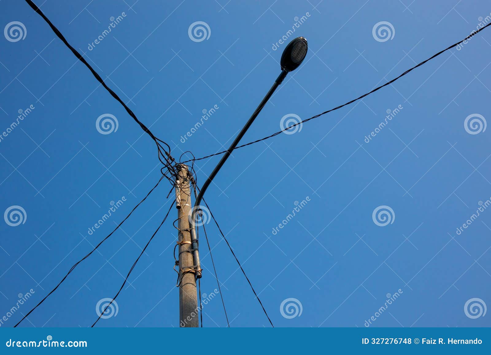 Photo of Power Pole Under Clear Blue Sky in the Morning. Power Pole ...