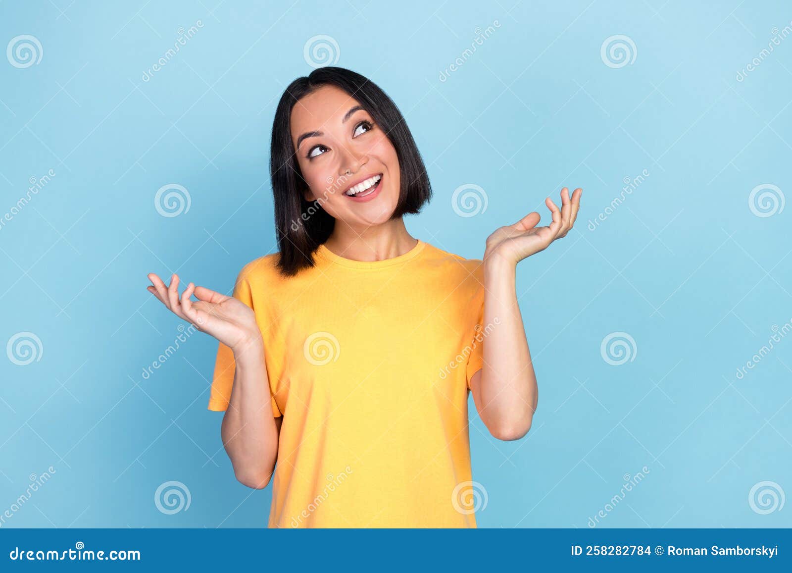 Photo Of Pretty Gorgeous Positive Impressed Girl With Bob Hairstyle