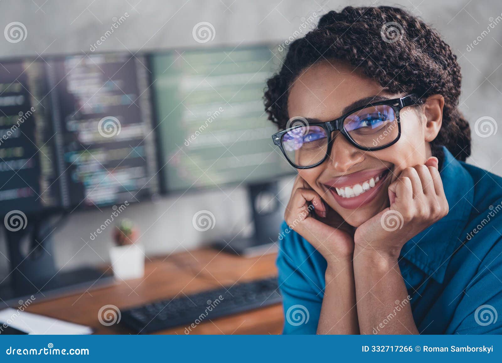 Man Work Coding Software Developer Programmer Is Coding On A Desktop Computer Royalty Free Stock