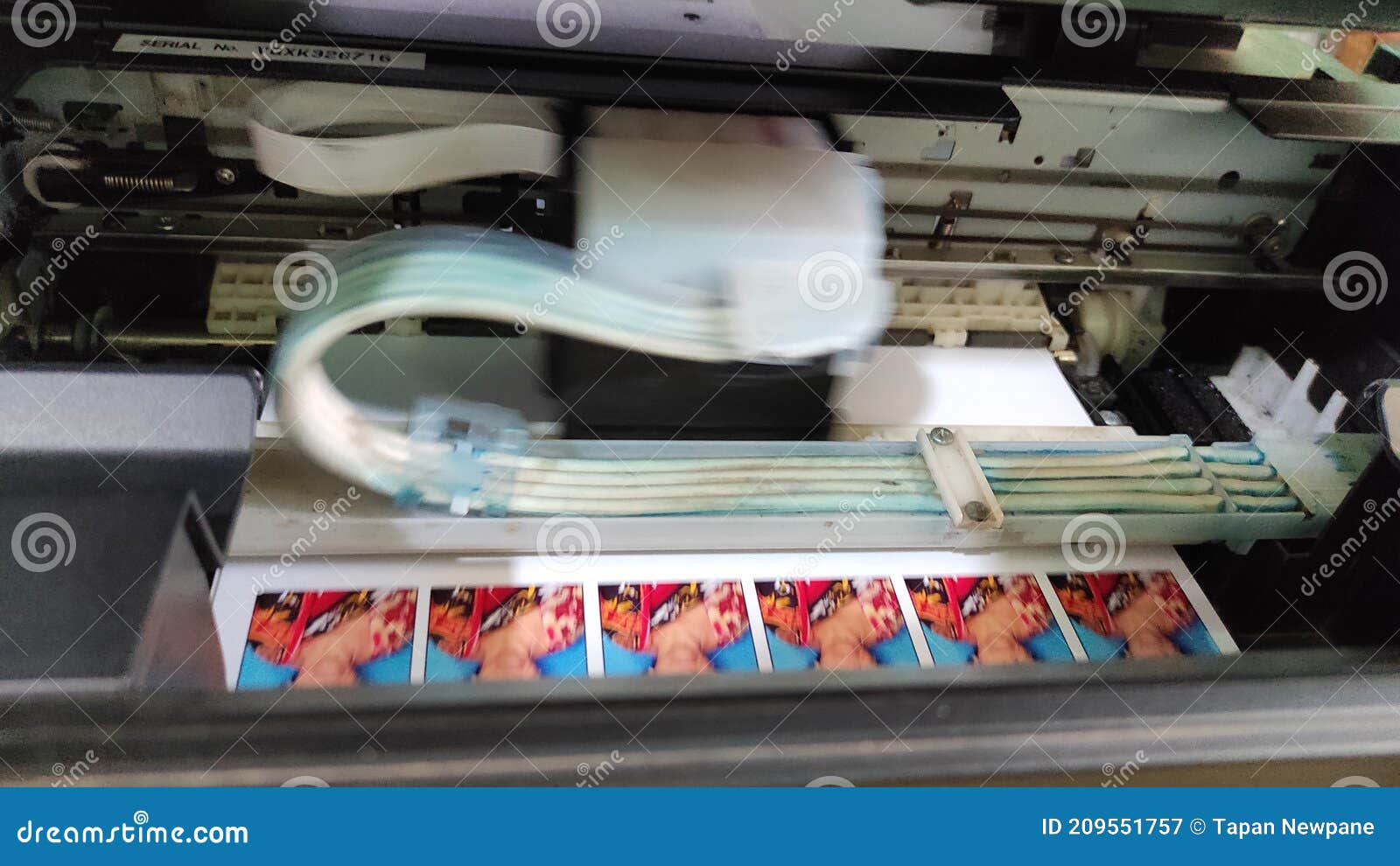 Photo Printing Machine Running, Printer Stock Image - Image of office ...