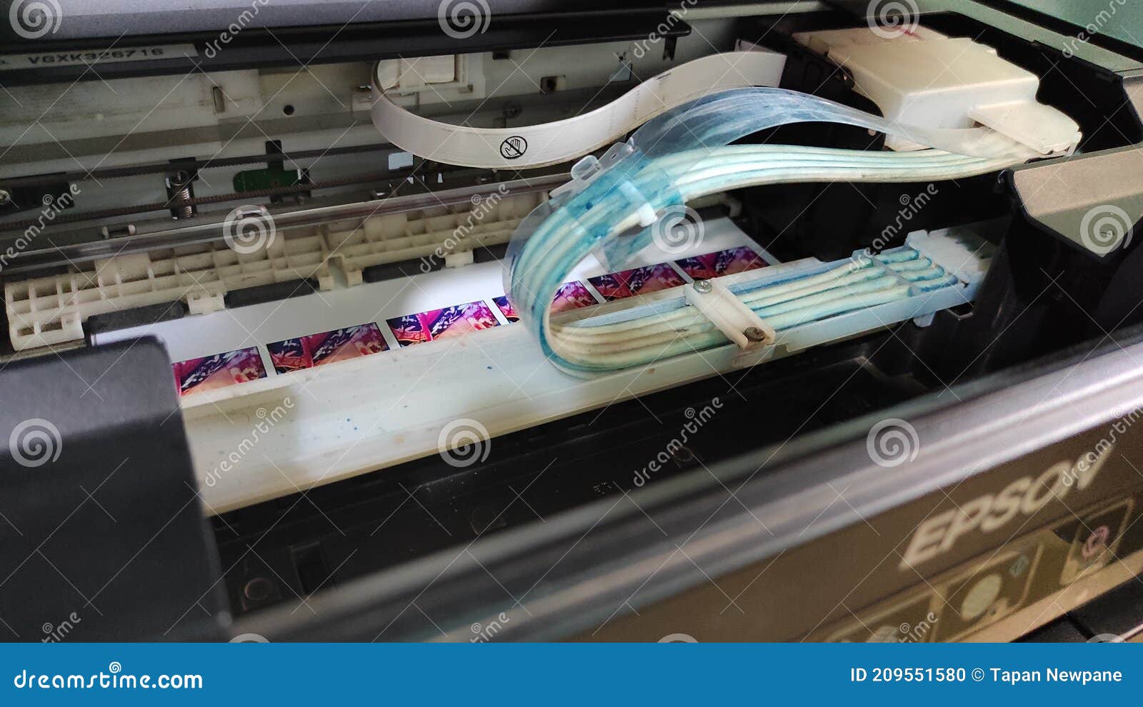 Photo Printing Machine Running, Printer Stock Photo - Image of design ...