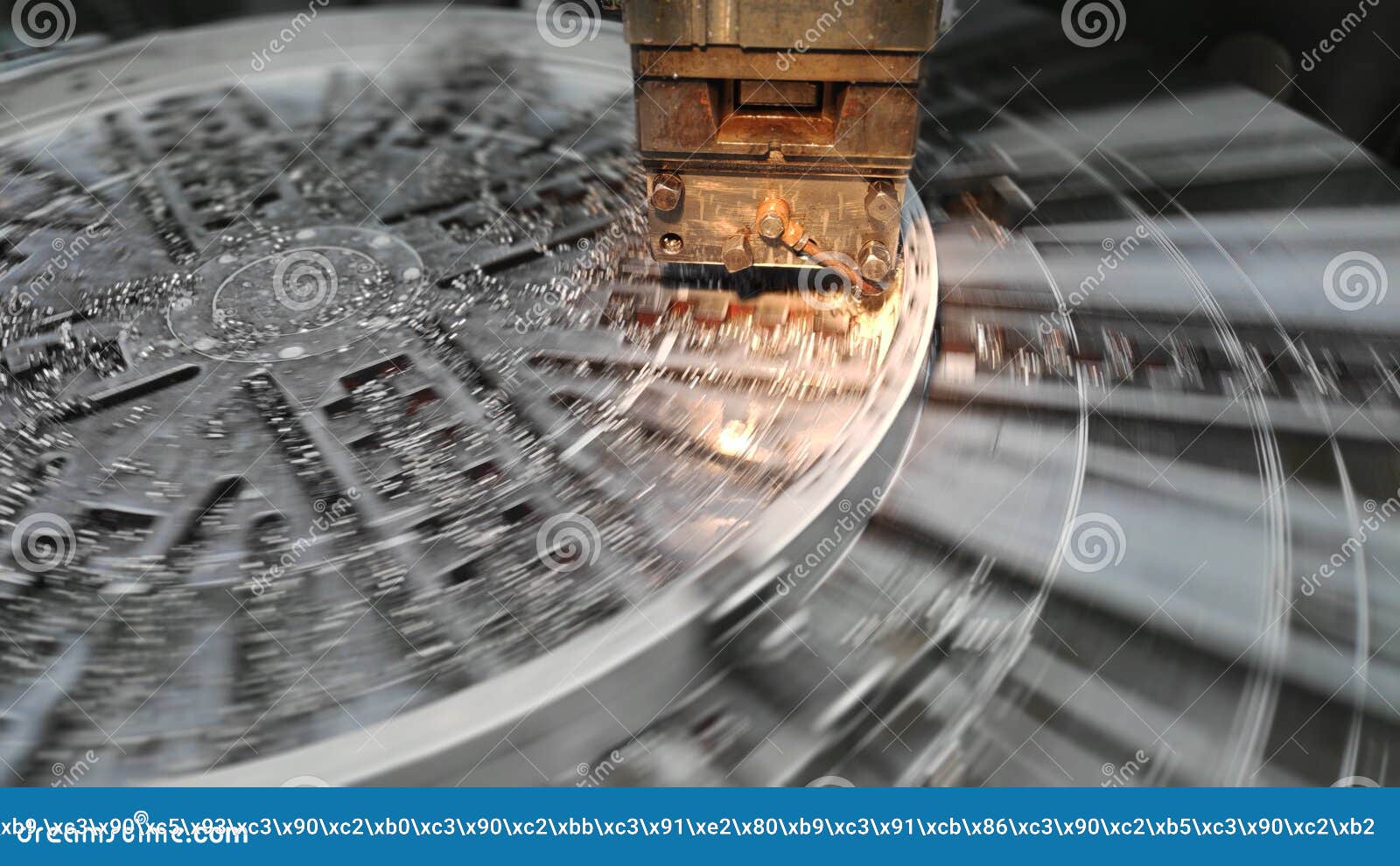 Photo of the Production Process Metal Processing with a Cutter in the ...
