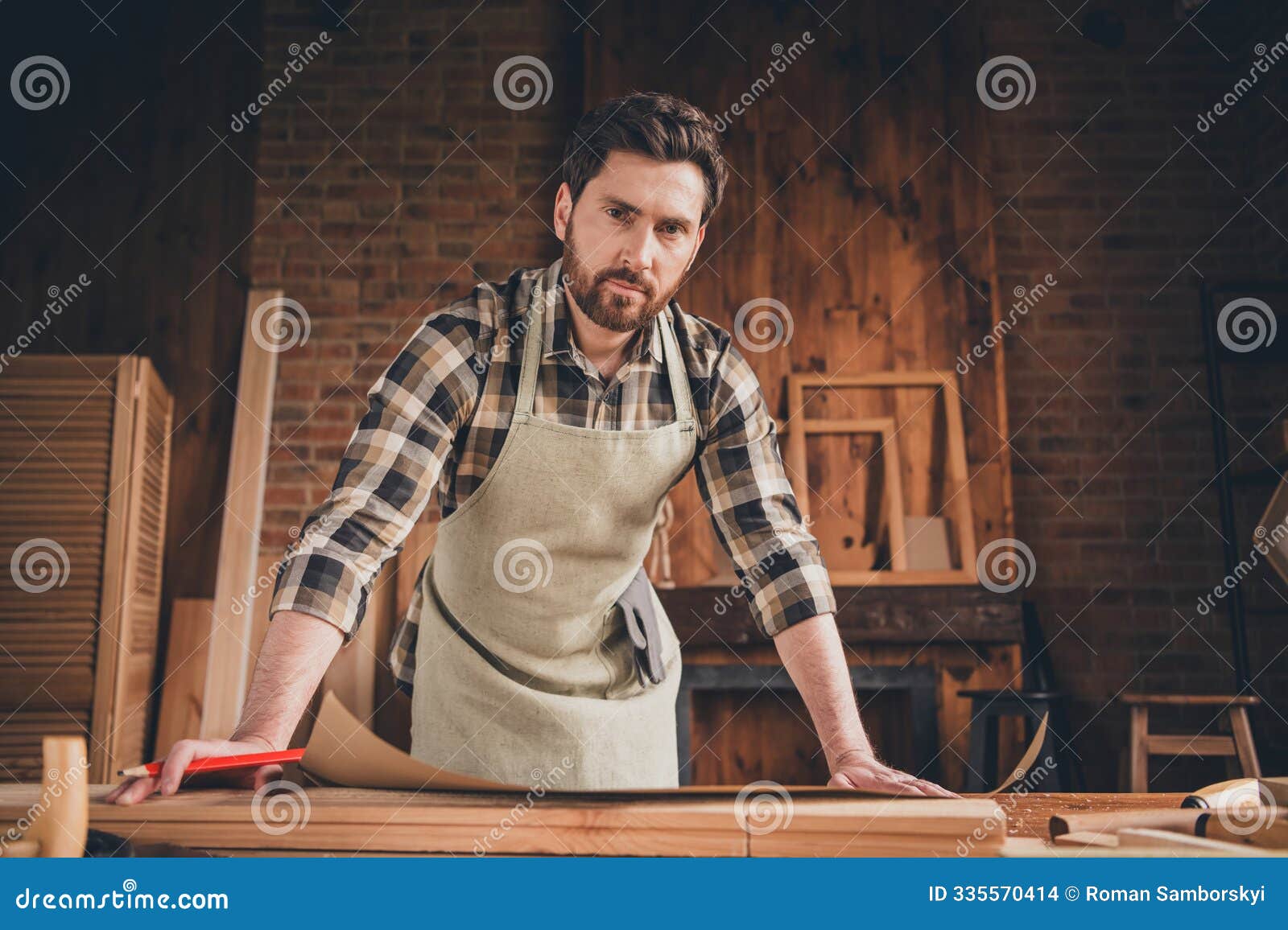 Photo of Professional Builder Guy Open Scheme Working on Building Plan ...