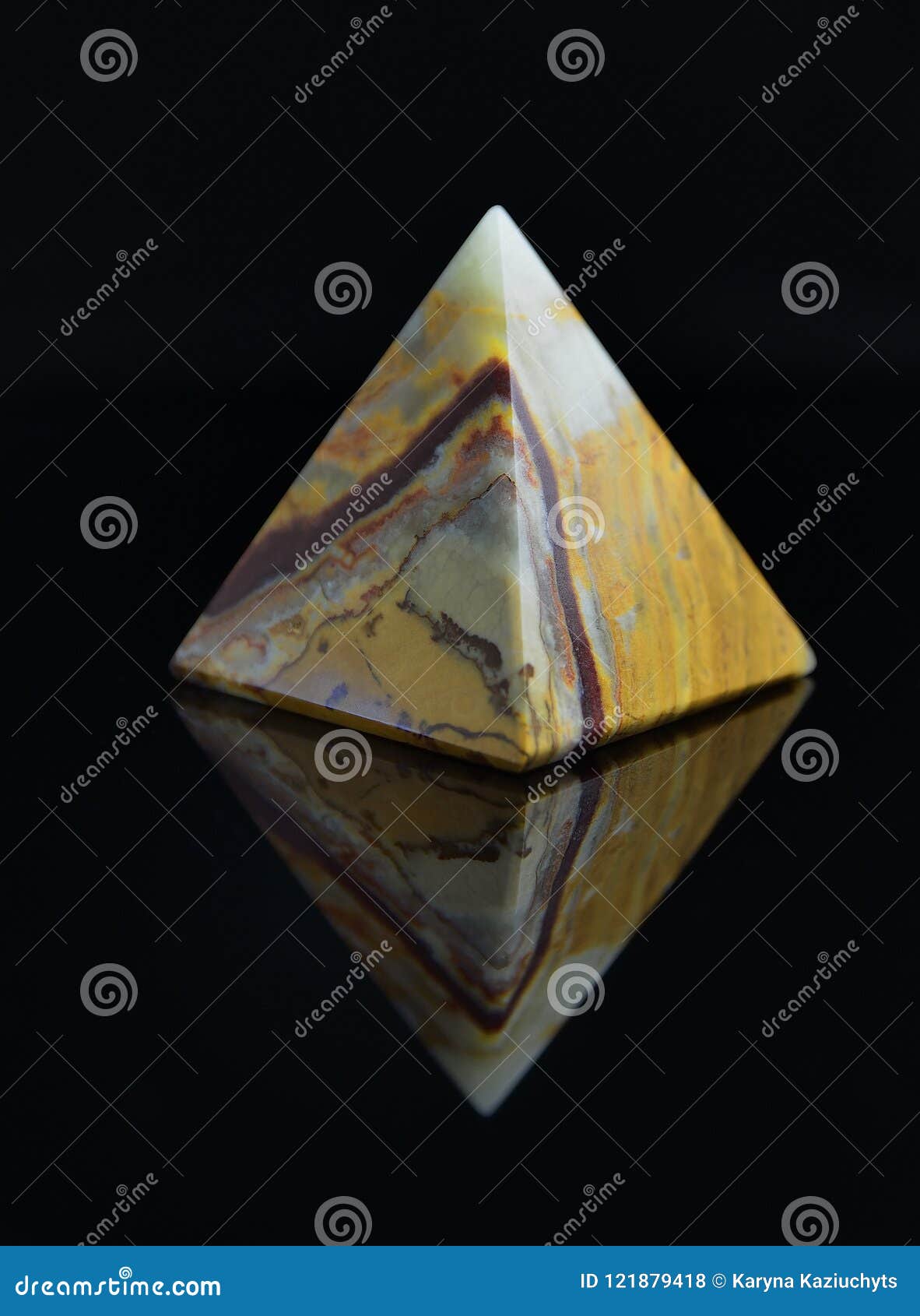 Pyramid on black stock photo. Image of diamond, pyramid - 121879418