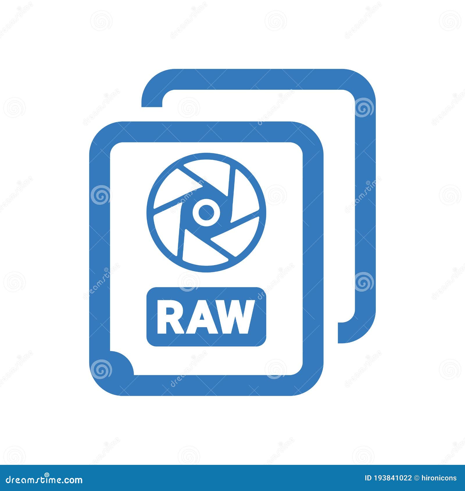 Photo, Raw Image Icon, Blue Version Stock Illustration - Illustration ...