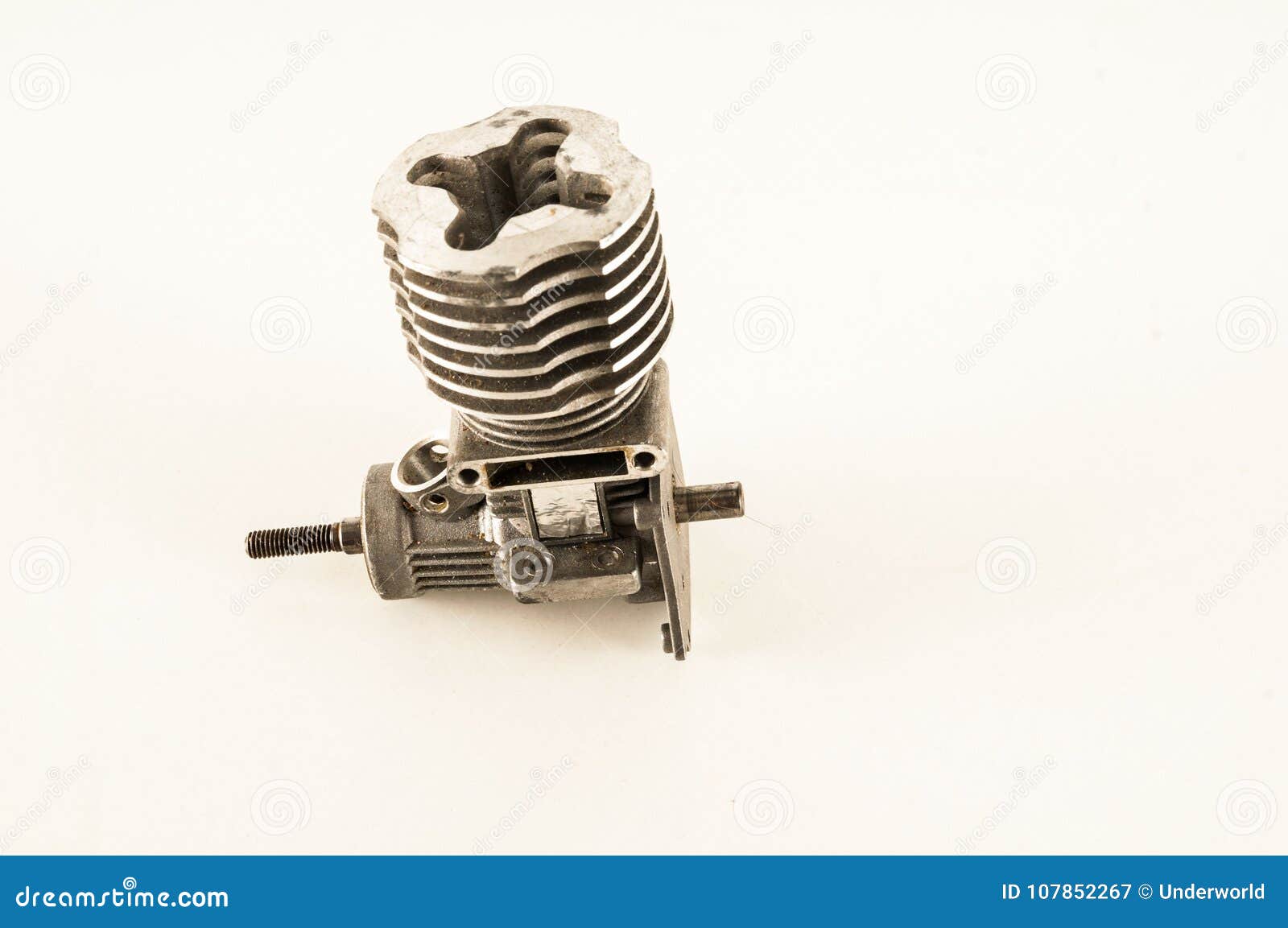 Rc Helicopter Engine on White Background Stock Image - Image of control ...