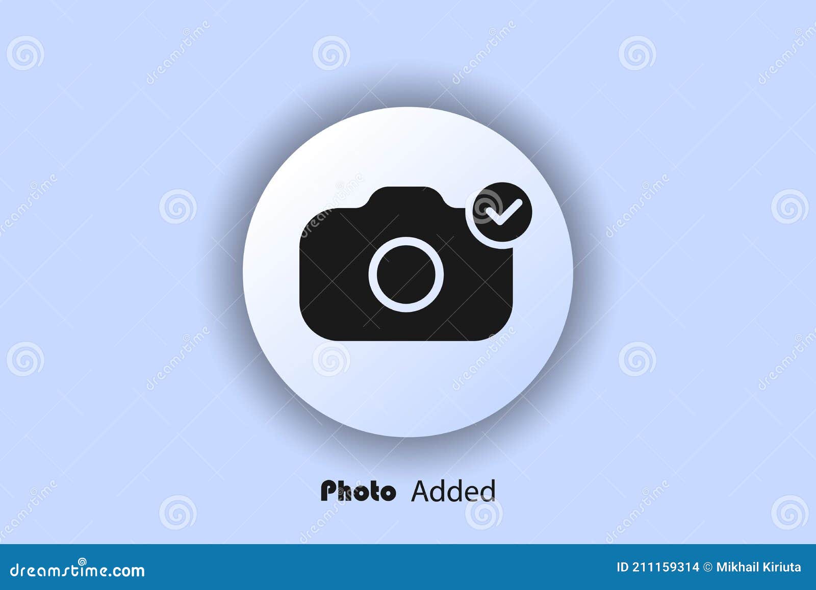 Photo Ready Upload Icon, Flat, Camera Icon with Check Mark, User ...
