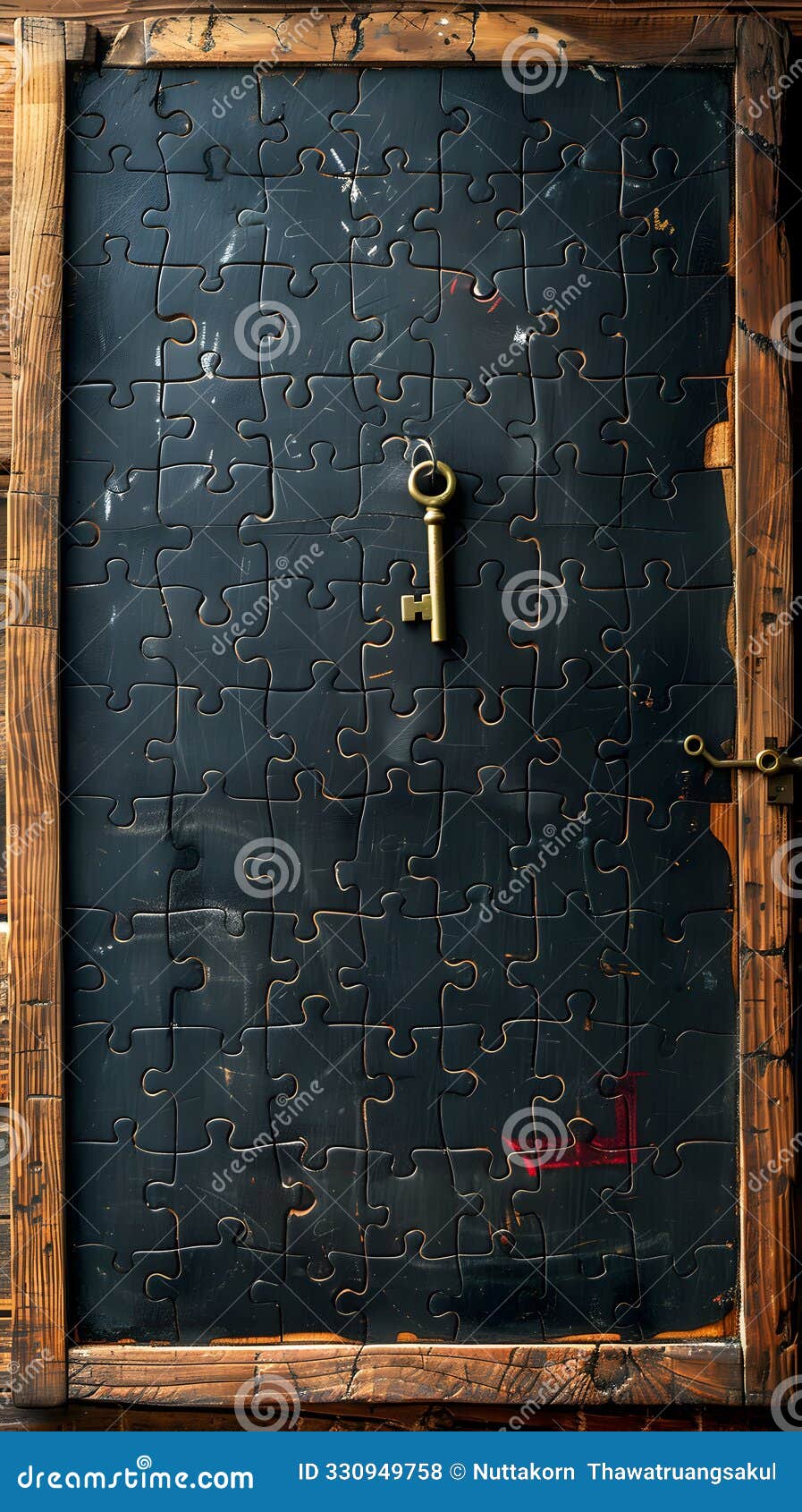 Photo Realistic As Blackboard with Puzzle Pieces and Lightbulb Concept ... Photo Realistic As Blackboard with Puzzle Pieces and Lightbulb Concept ...