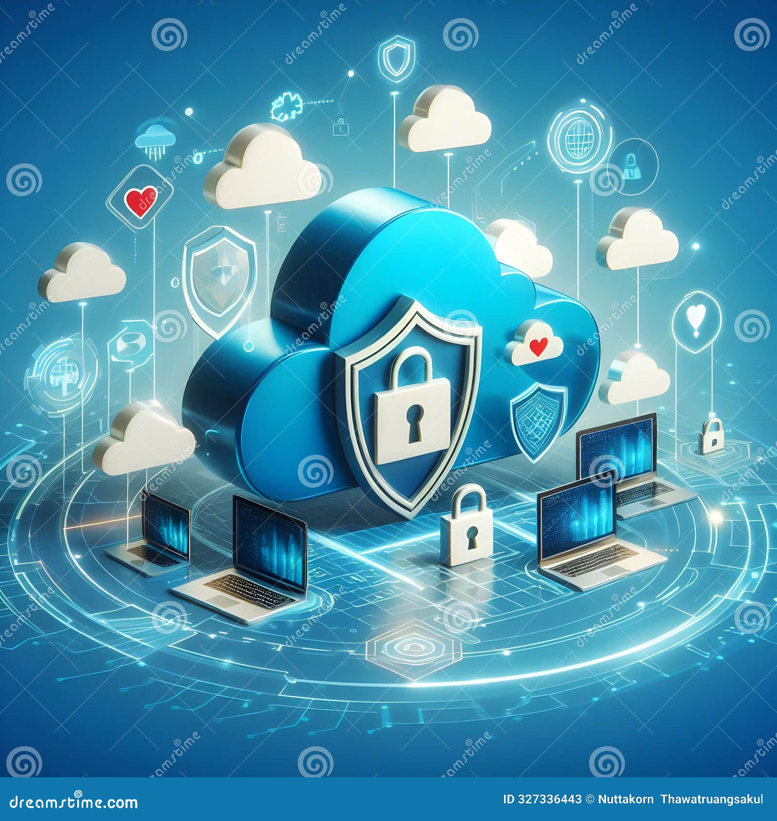 Photo Realistic As Cloud Computing Security with Shield and Lock ...