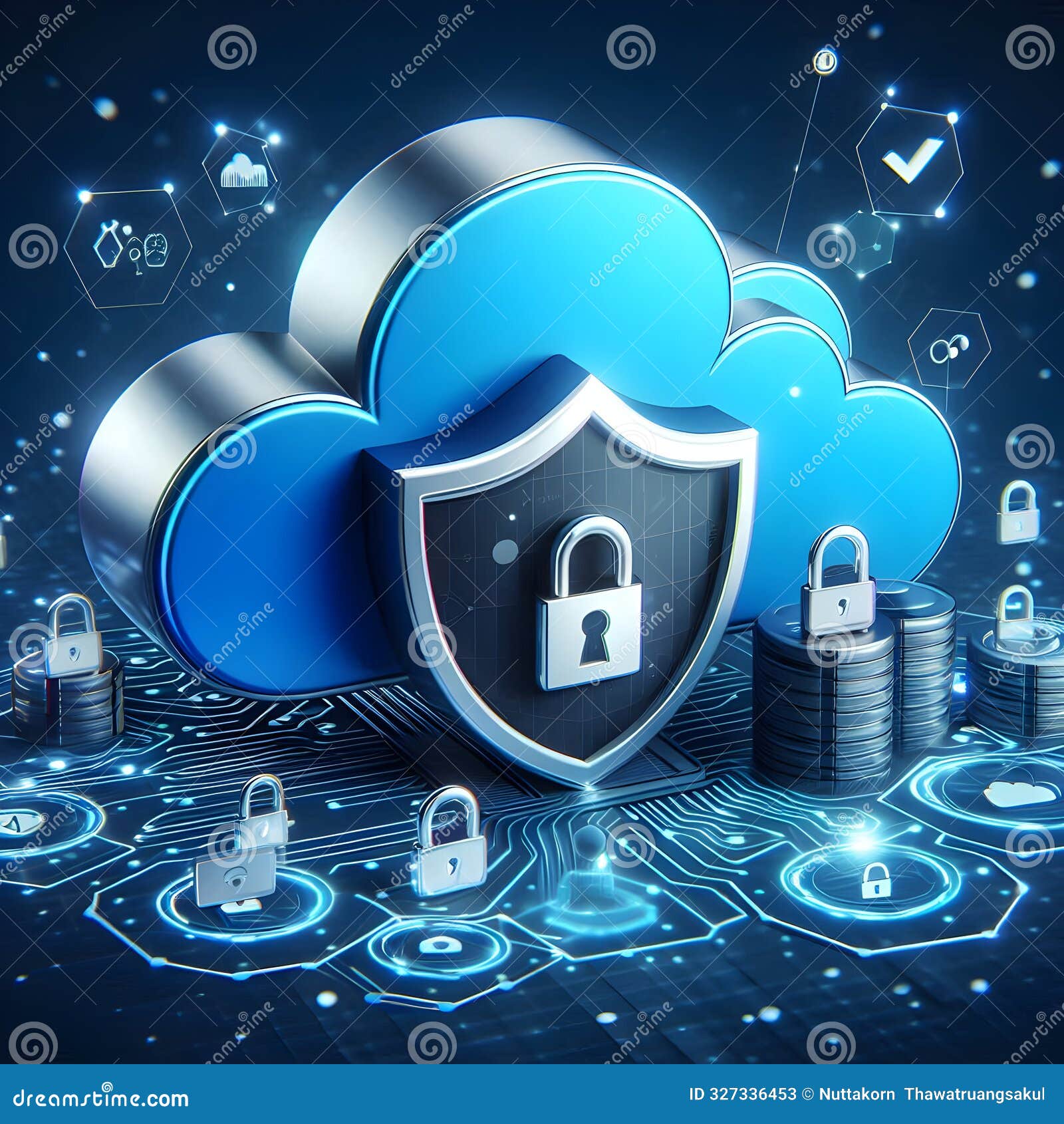 Photo Realistic As Cloud Computing Security with Shield and Lock ...