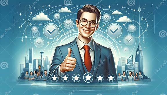 Photo Realistic As Customer Satisfaction Illustration with Blank Area ... Photo Realistic As Customer Satisfaction Illustration with Blank Area ...
