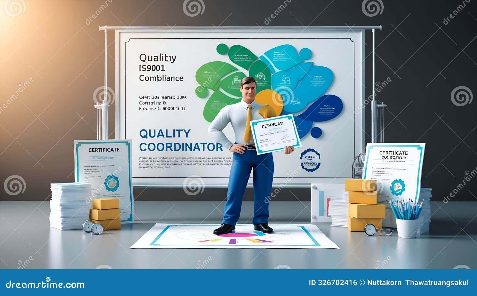 Photo Realistic As Quality Coordinator with Process Map and Certificate ...