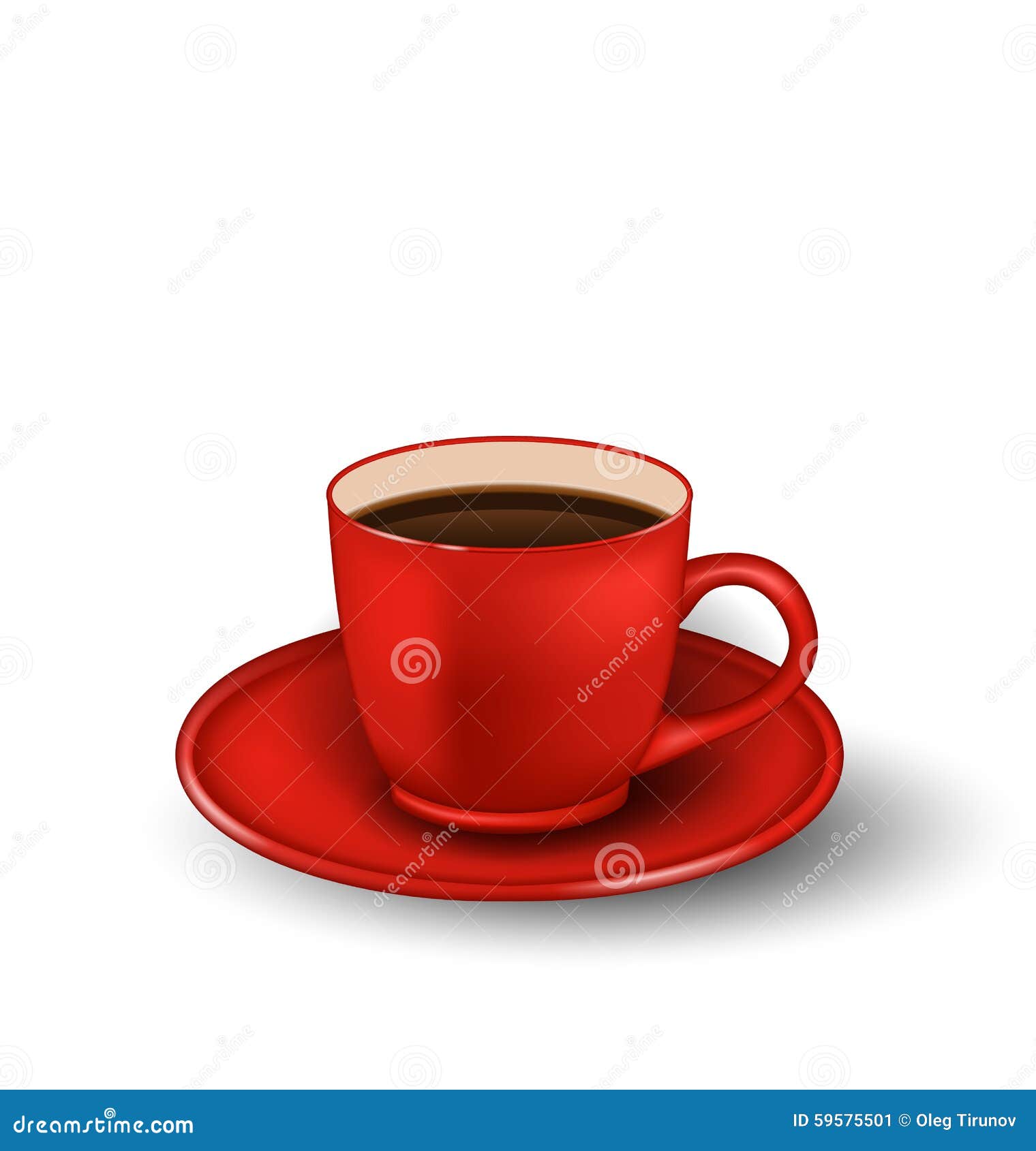 Photo Realistic Cup of Coffee Stock Vector - Illustration of break ...