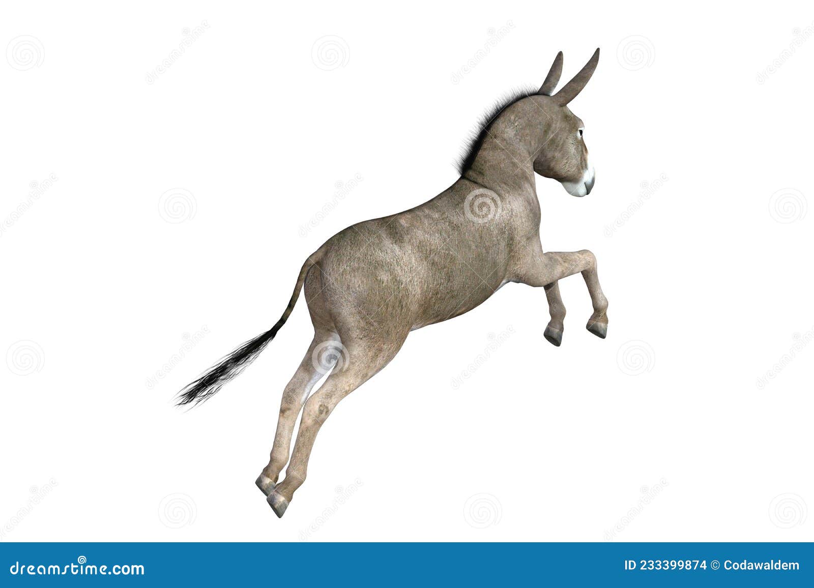 Photo-realistic Illustration of the Donkey. Stock Illustration ...