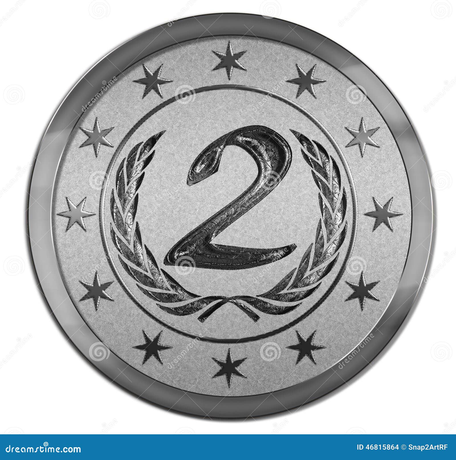 Photo Realistic Medal - Second Place Stock Illustration - Illustration ...