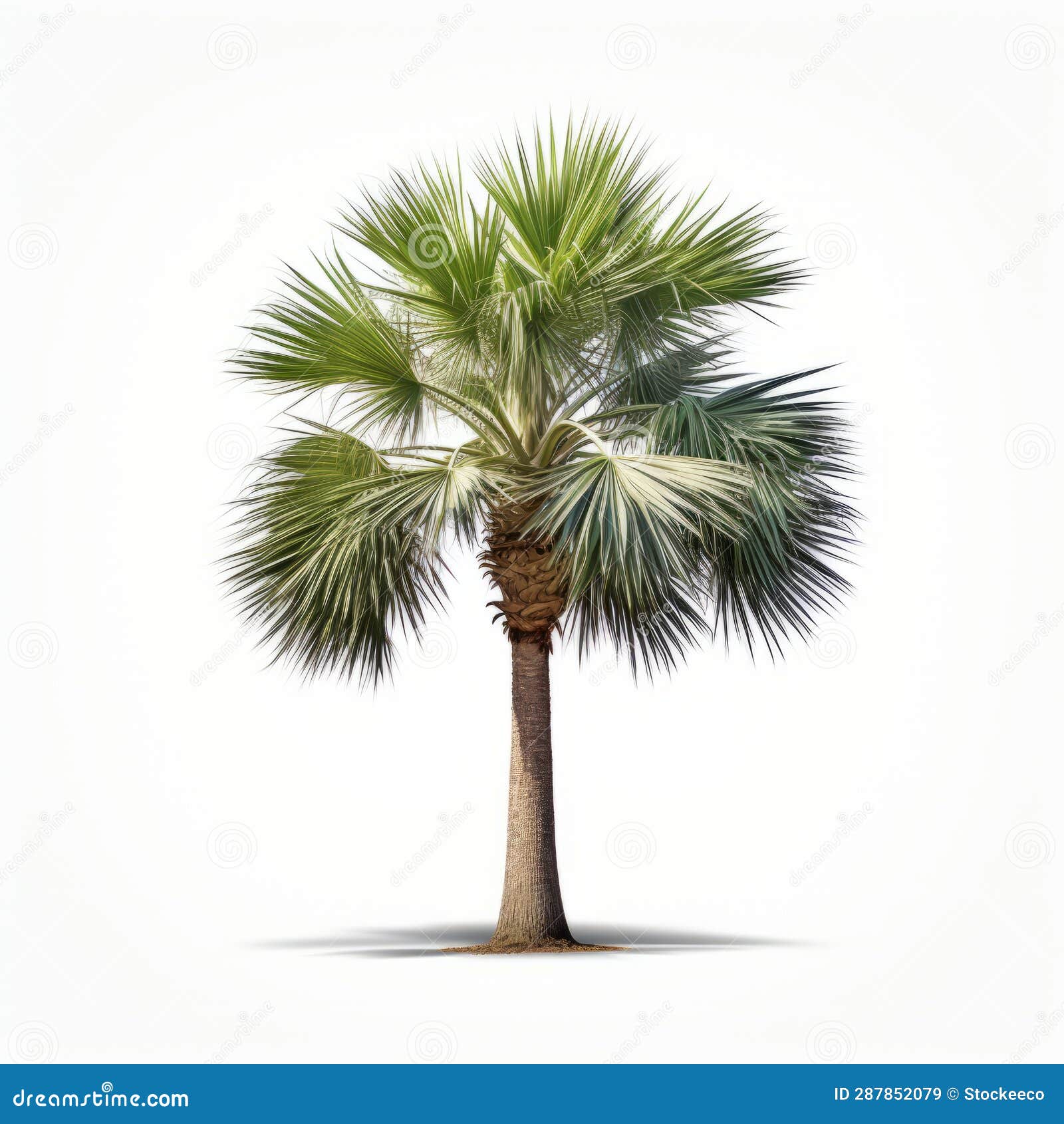 Photo-realistic Palm Tree Vector Illustration on White Background Stock ...