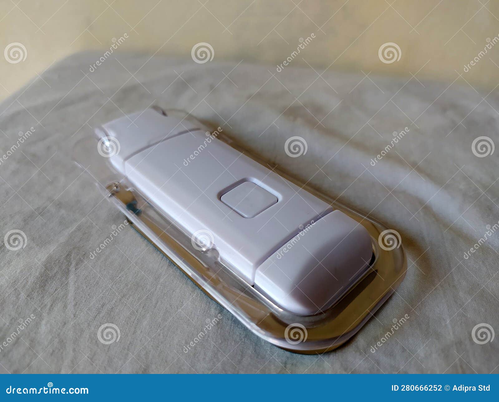 Rectangular White Portable Led Light Stock Photo - Image of electricity ...