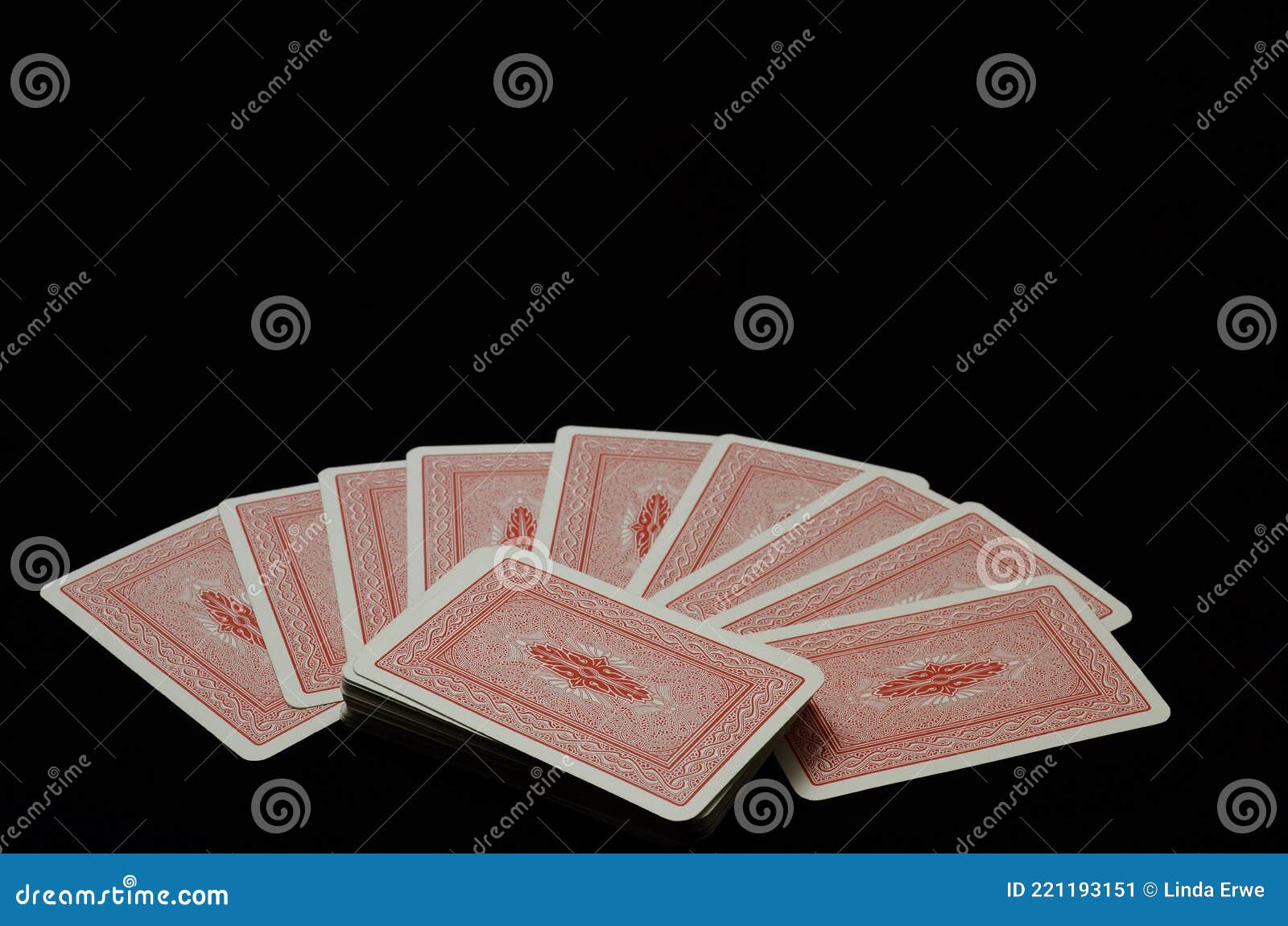 Photo of a Red Card Deck in a Studio Stock Image - Image of vegas ...