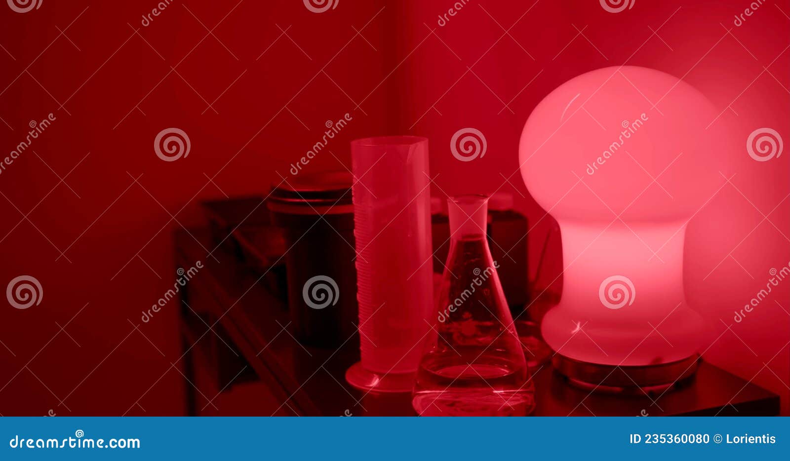 Photo in a Red Room Photo Lab Stock Photo - Image of negative, handmade ...