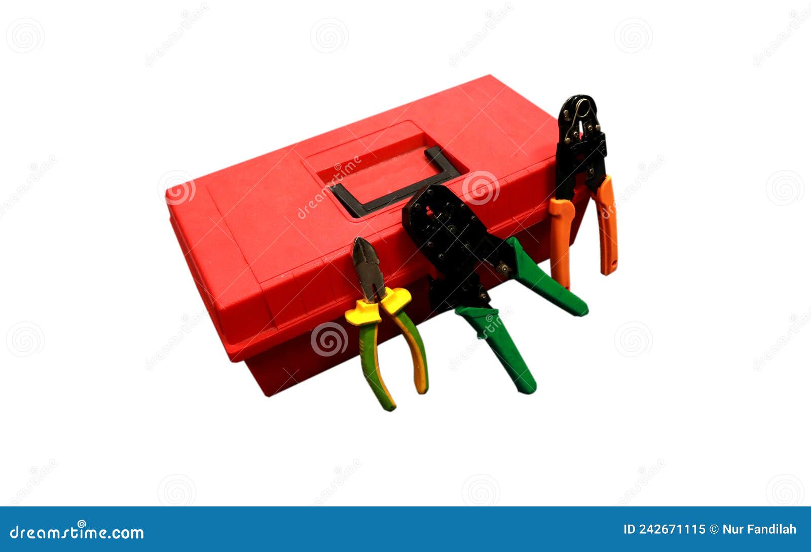 Photo of a Red Toolbox Full of Tools for Workers Stock Image - Image of ...