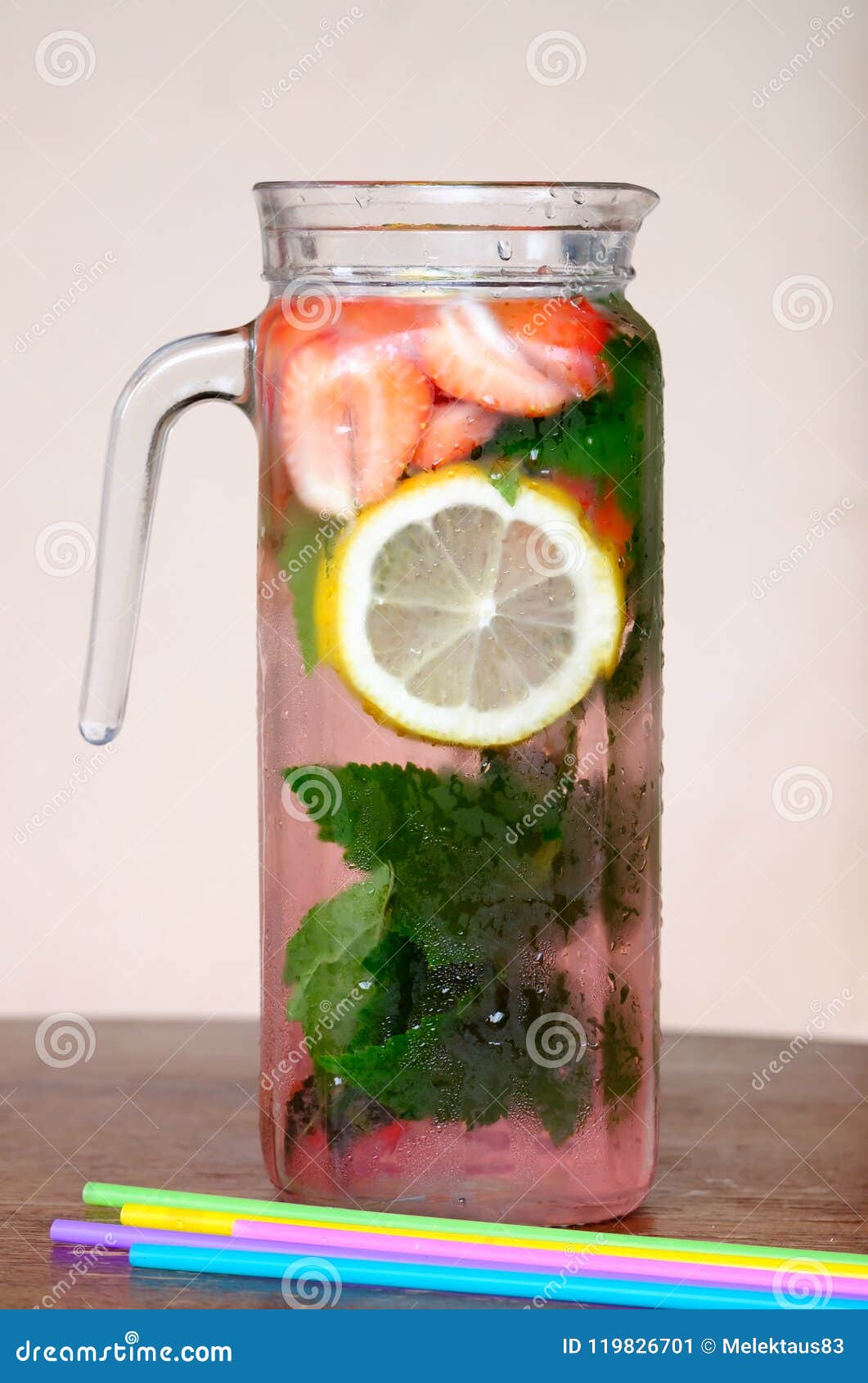 Refreshing fruit drink stock image. Image of table, cooled - 119826701