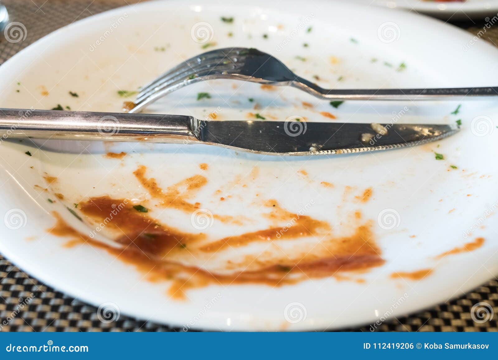 Photo for the Rest of the Food on the Plate Stock Photo - Image of blue ...