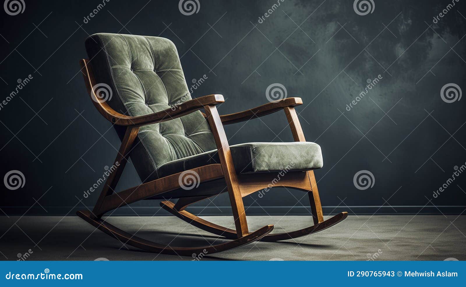 A Photo of a Retro Rocking Chair Stock Illustration - Illustration of ...