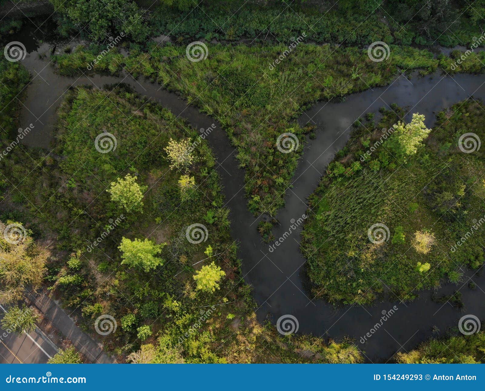 Photo of the River and the Landscape Top View, Texture for Design Stock ...