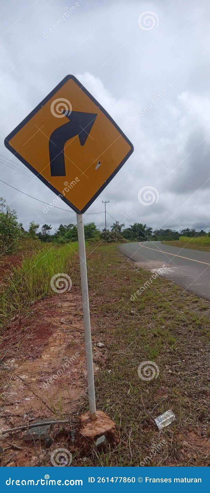 Photo of the Road Sign Turning Right Stock Photo - Image of freeway ...