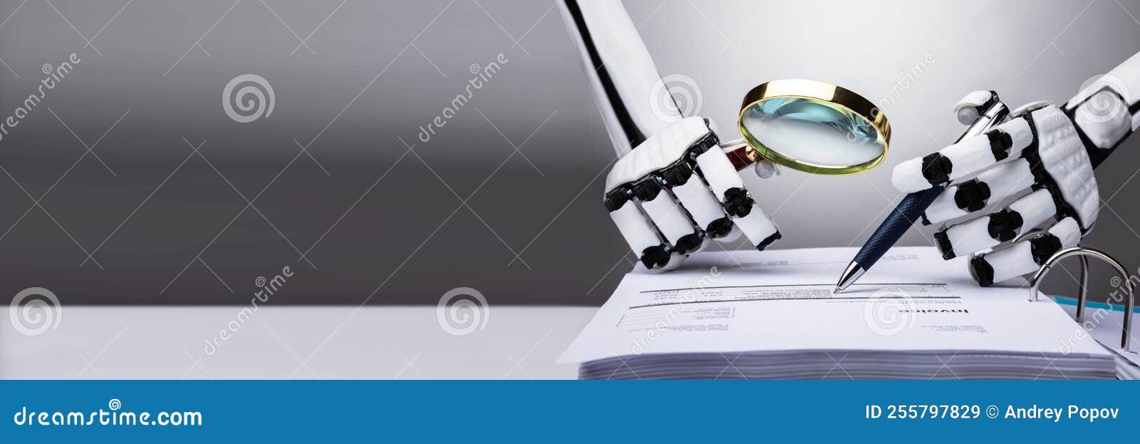Robot Signing Cheque Stock Photography | CartoonDealer.com #220041446