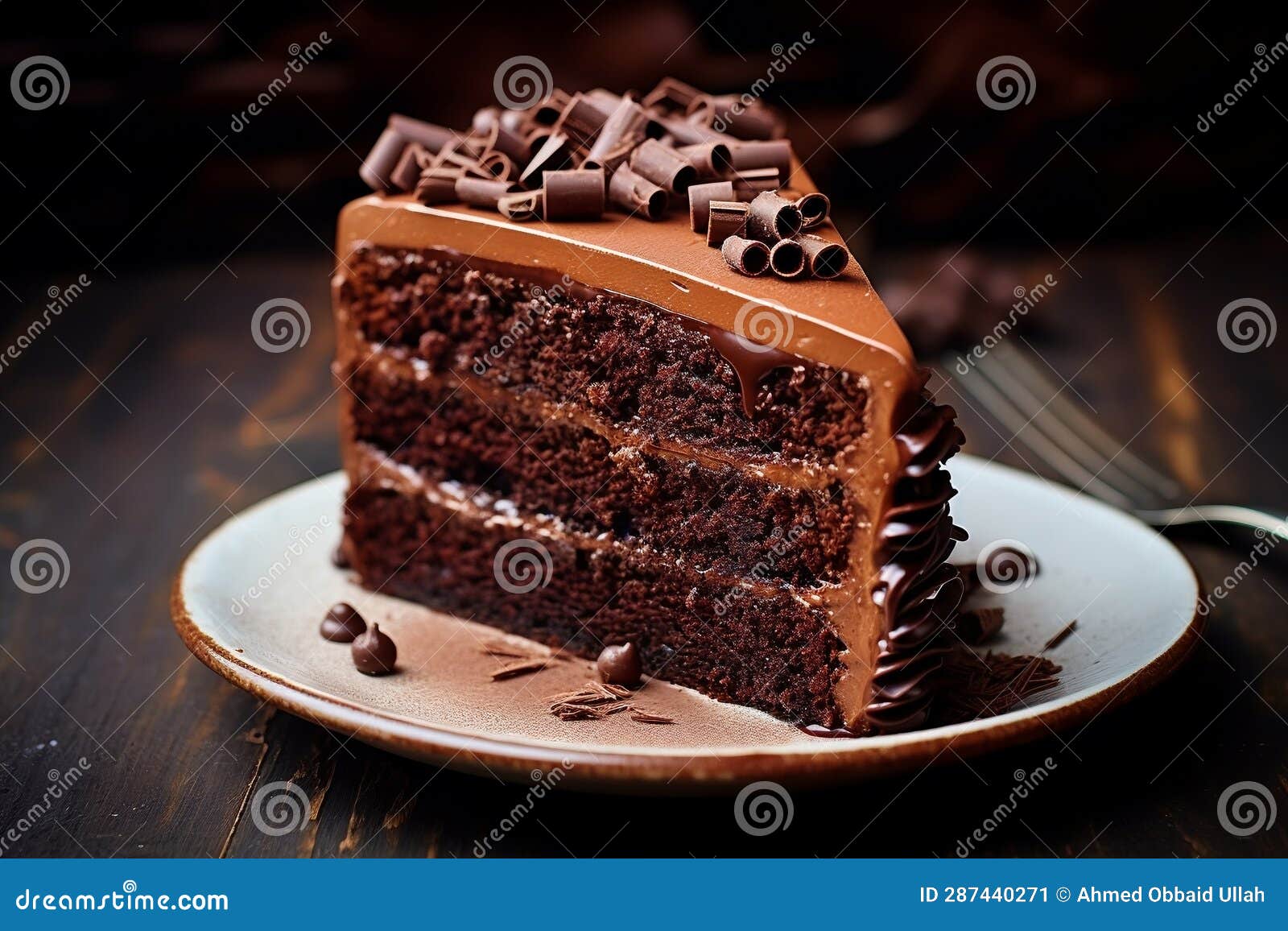 Photo of a Scrumptious Chocolate Cake, Generative Ai Stock Image ...
