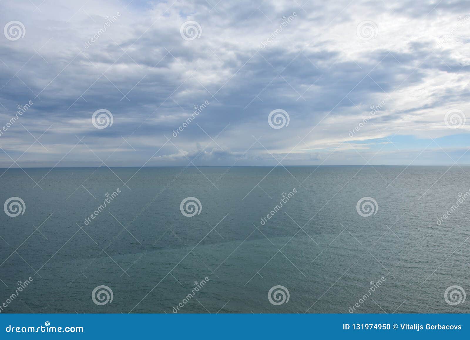 Photo of Sea with Horizon Line Stock Photo - Image of clouds, horizon ...