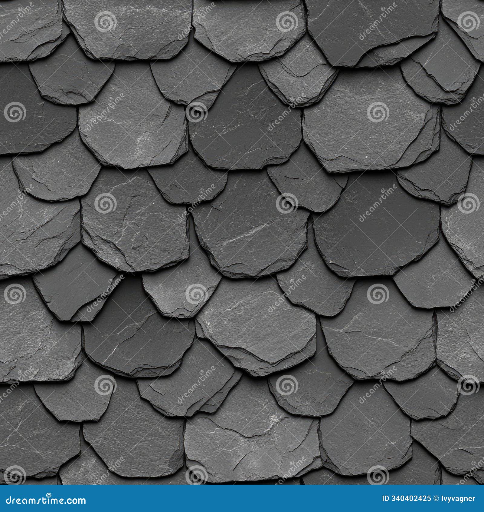 Photo of a Seamless Roof Tile Texture with Overlapping Slate Tiles ...