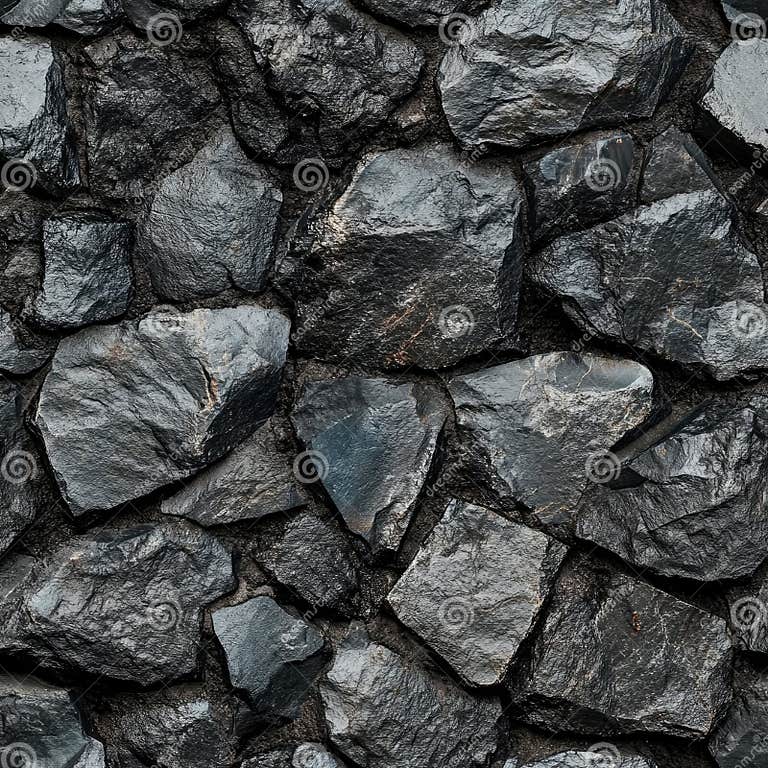 Photo of a Seamless Texture of Black Basalt Stock Photo - Image of ...