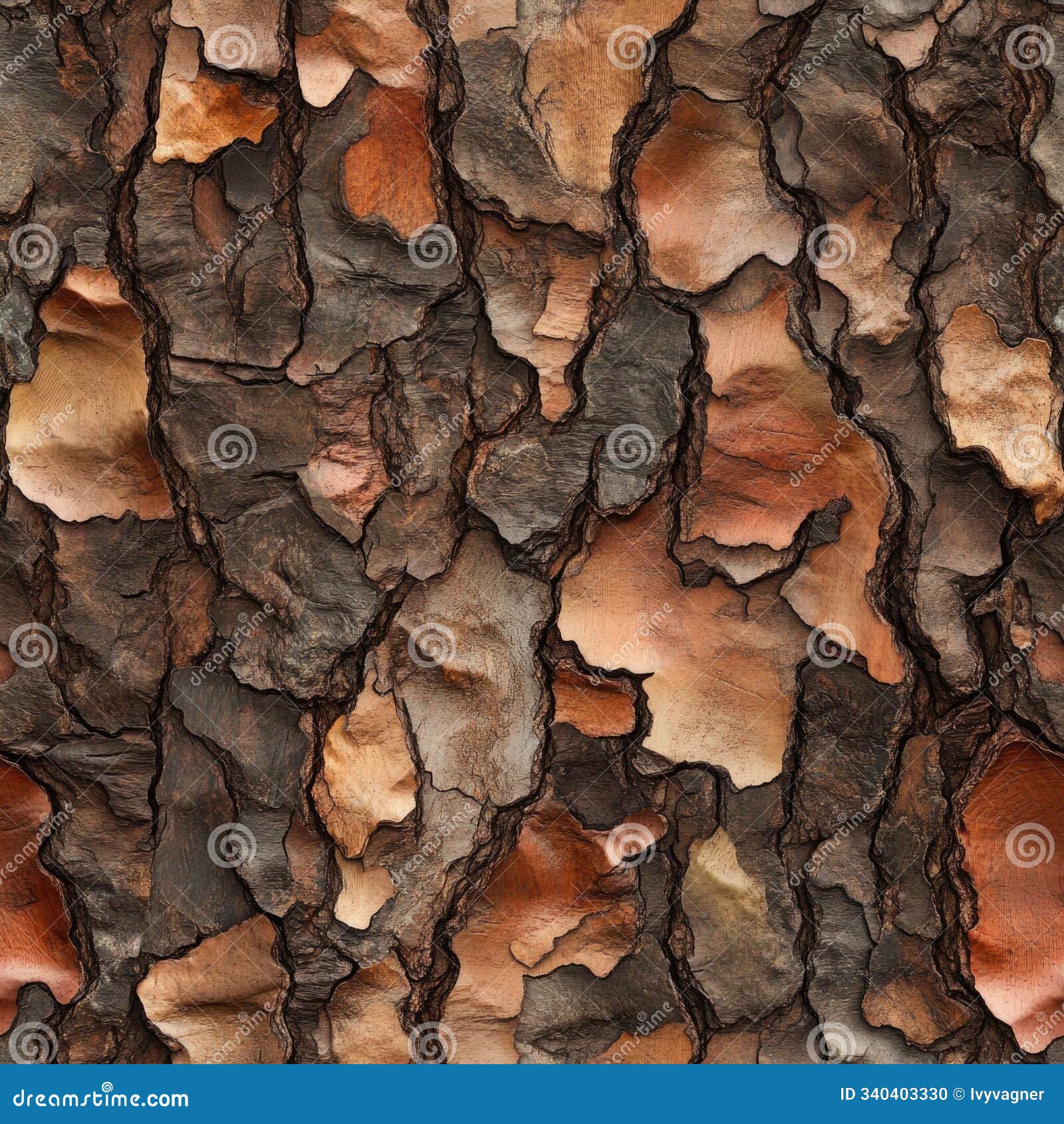 Photo of a Seamless Texture of Cherry Bark Stock Photo - Image of ...