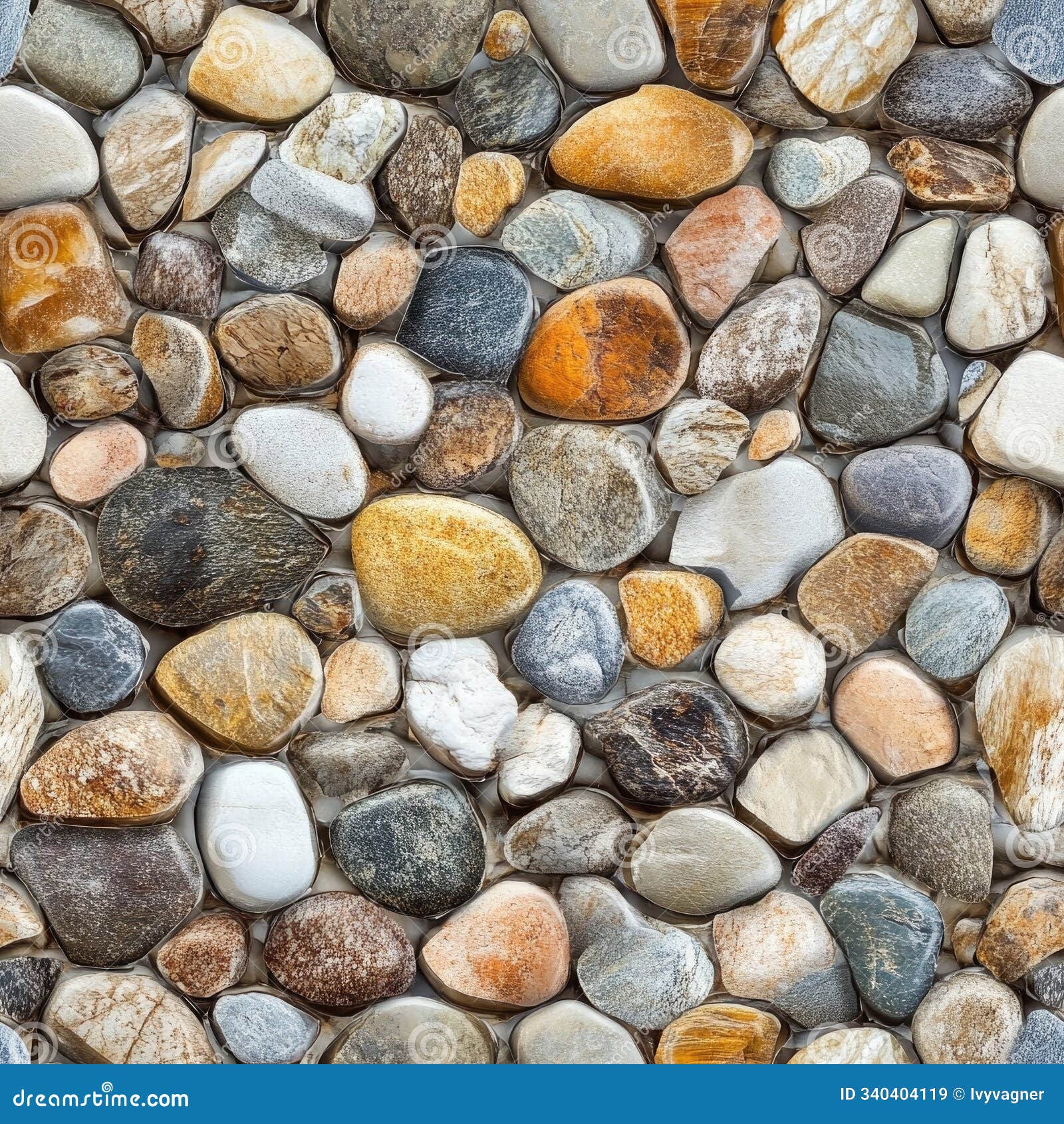 Photo of a Seamless Texture of River Rock Stock Image - Image of rustic ...