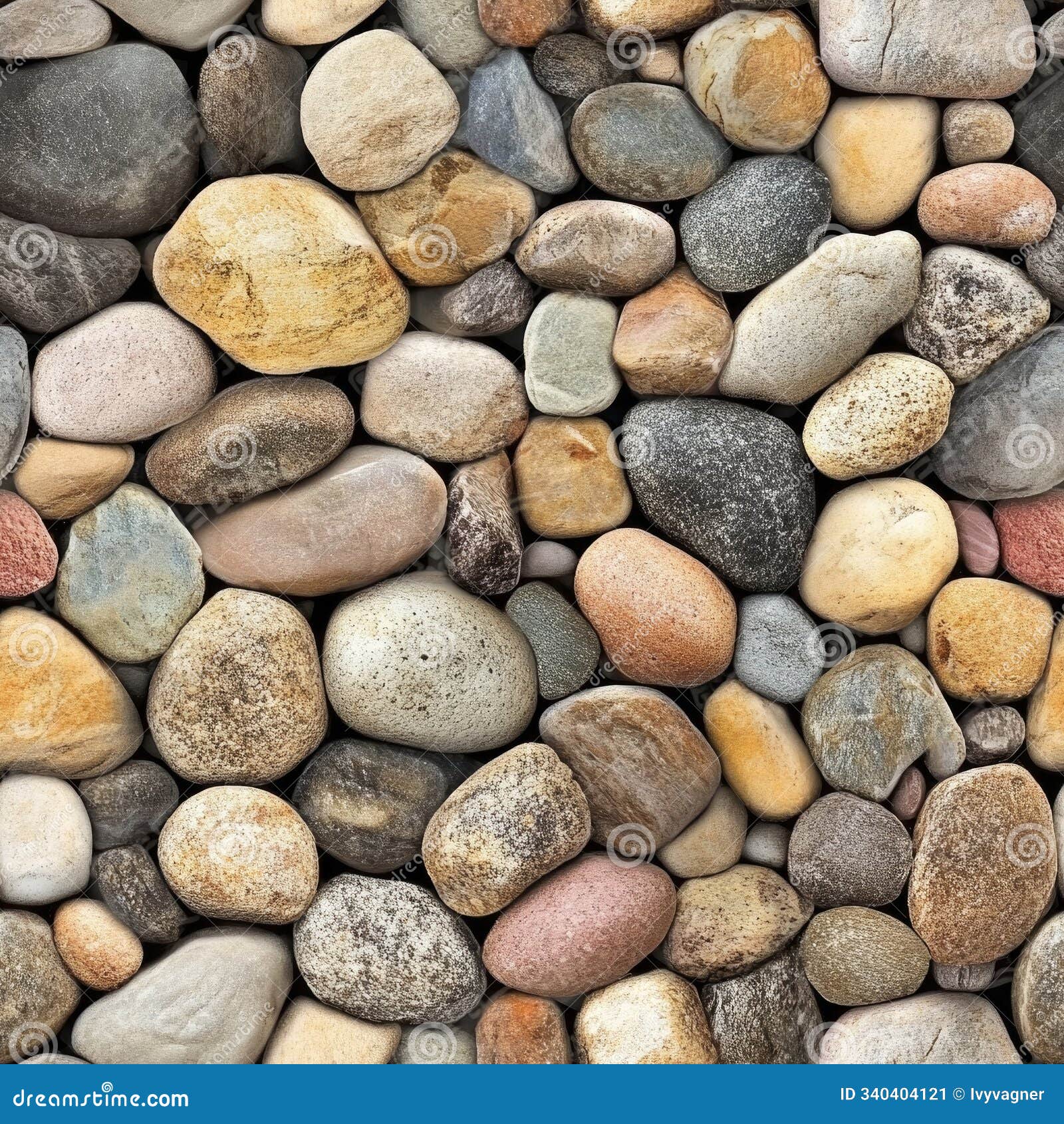 Photo of a Seamless Texture of River Rock Stock Image - Image of soft ...